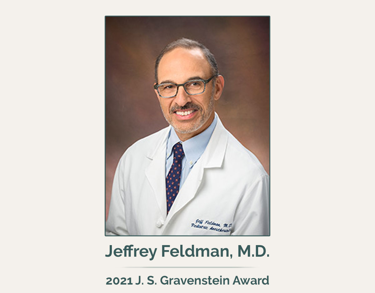 Jeffrey Feldman, M.D., APSF Board Director and Chair of the Committee ...