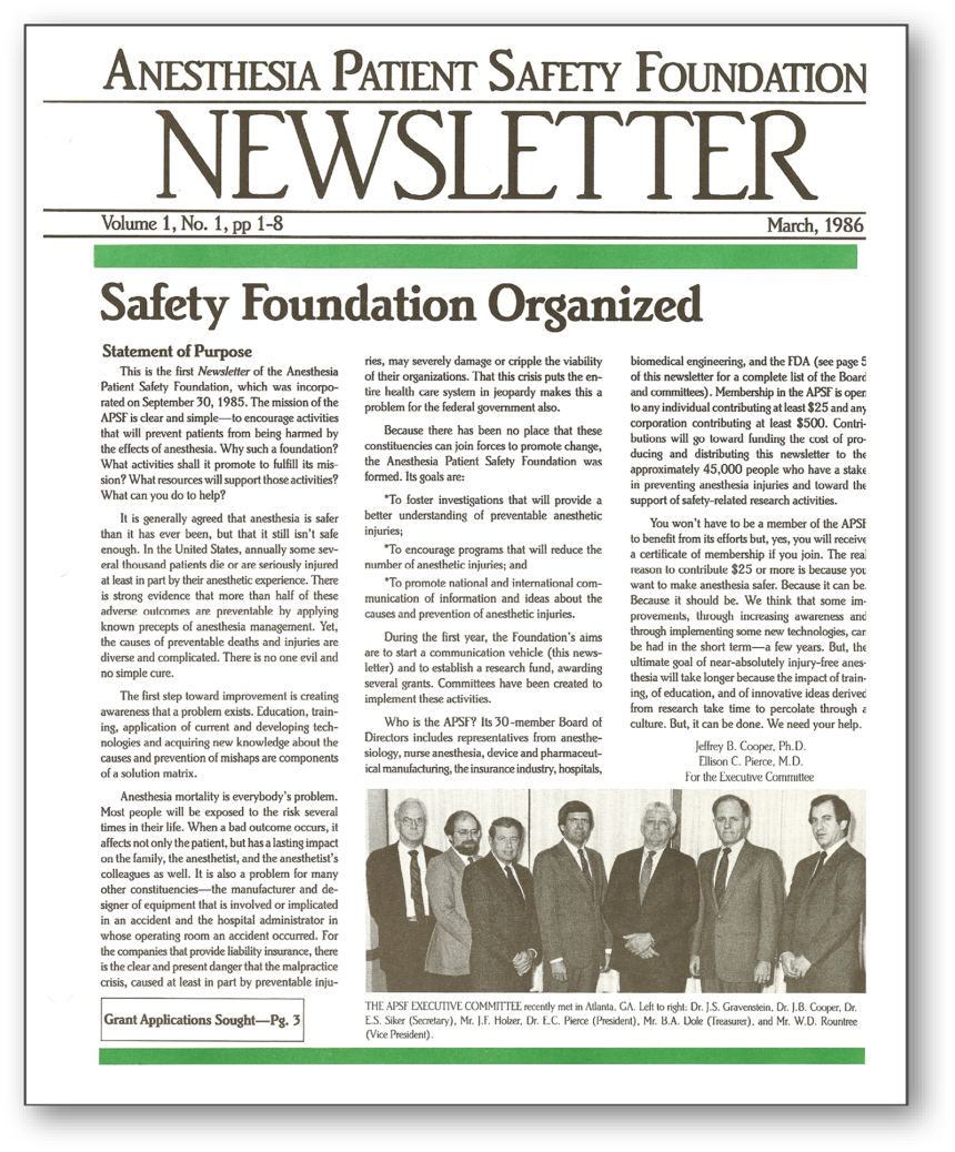 “What Then?" and "What Now?” 35th Anniversary Edition of the APSF ...