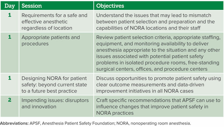 Consensus Recommendations for the Safe Conduct of Nonoperating Room ...