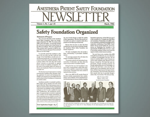 Anesthesia Patient Safety Foundation - That no one shall be harmed by ...